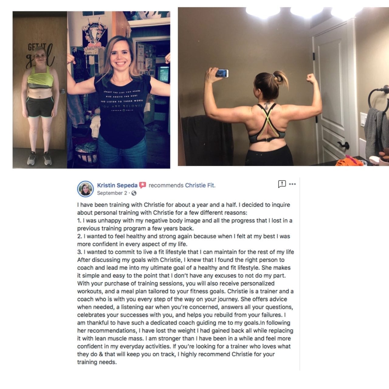 Testimonials | Christie Fit